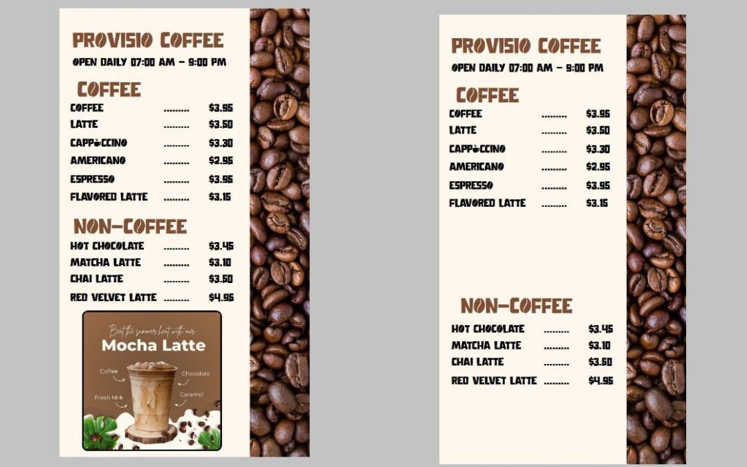 Coffee Shop Menu Modern Free Digital Signage Template - Digital Signage ...