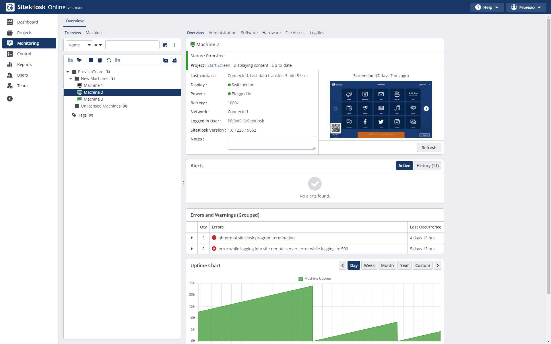 Software Features - Secure Kiosk and Digital Signage