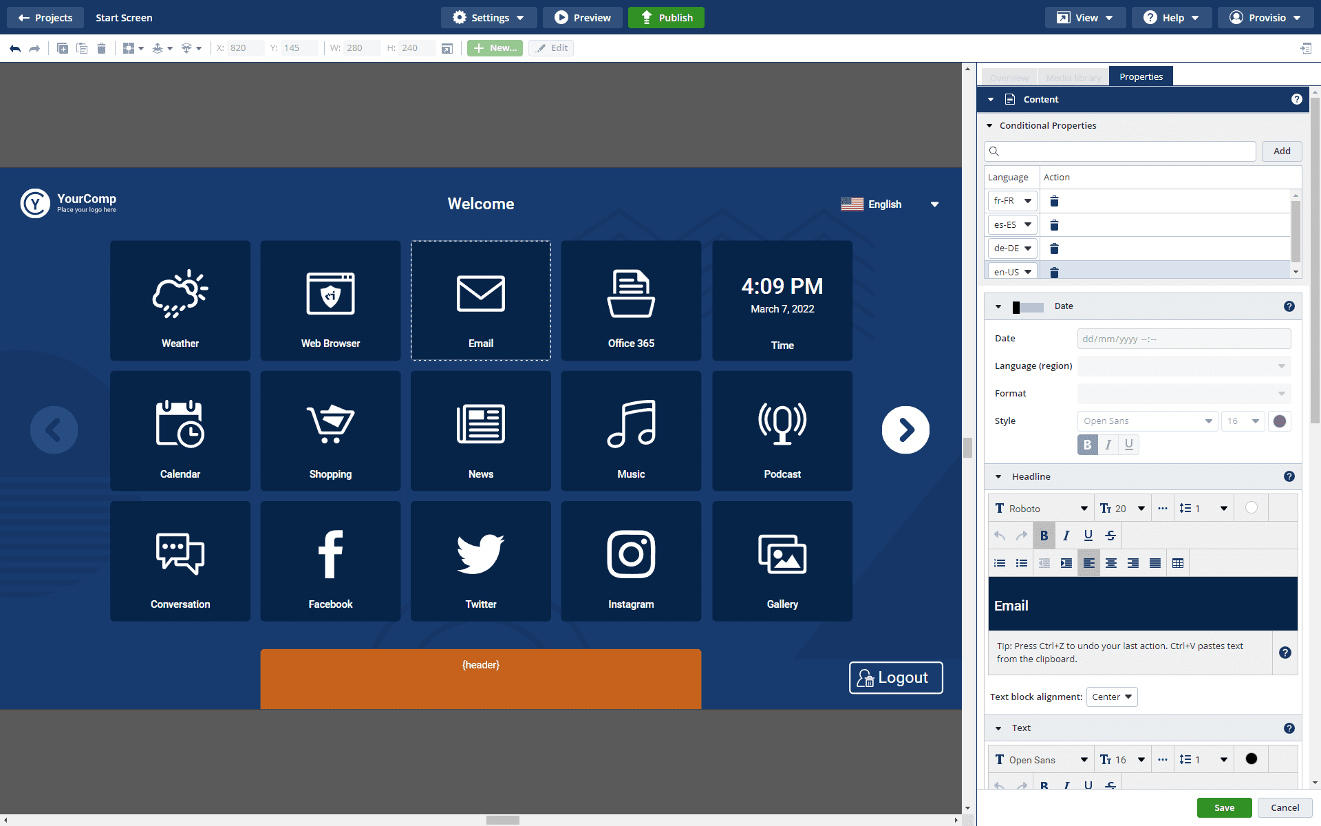 Software Features - Secure Kiosk and Digital Signage